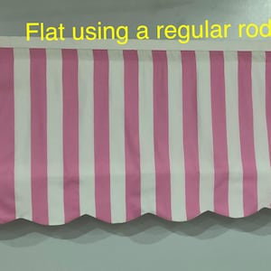 Candy Pink Striped Window Awning Valance, Lined, Hardware Included - Etsy