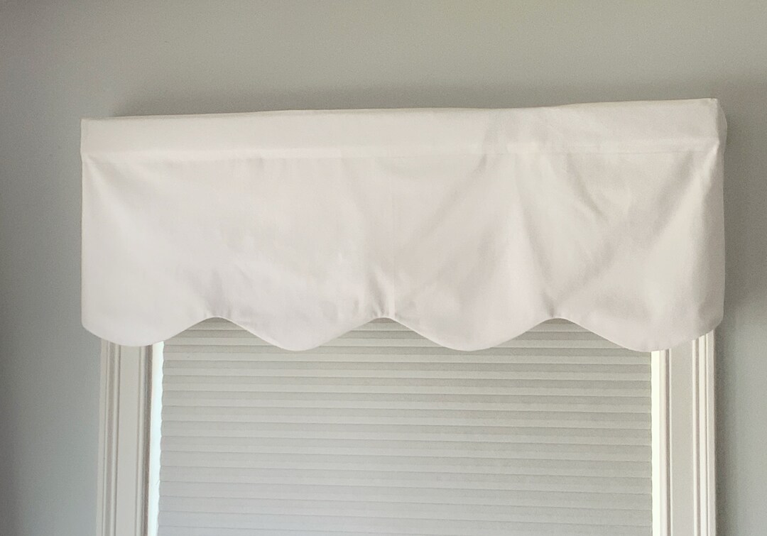 Elegant Solid Shaped Valance/minimalist Window Valance/ Solid Color ...