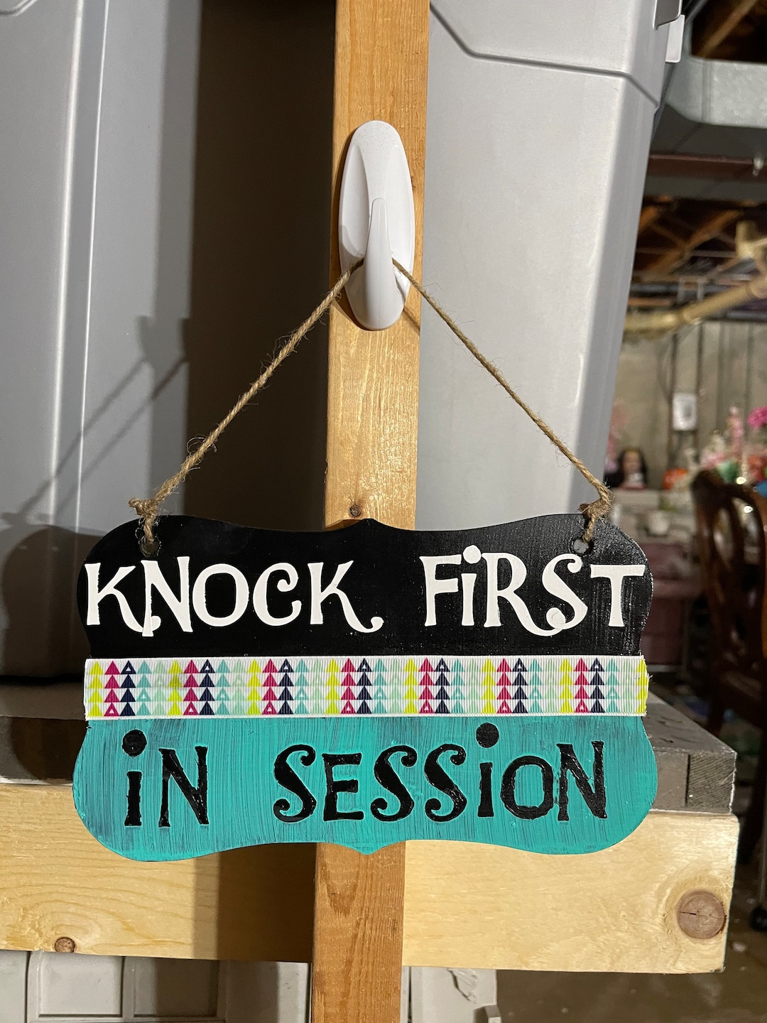 Knock First, in Session Sign - Etsy