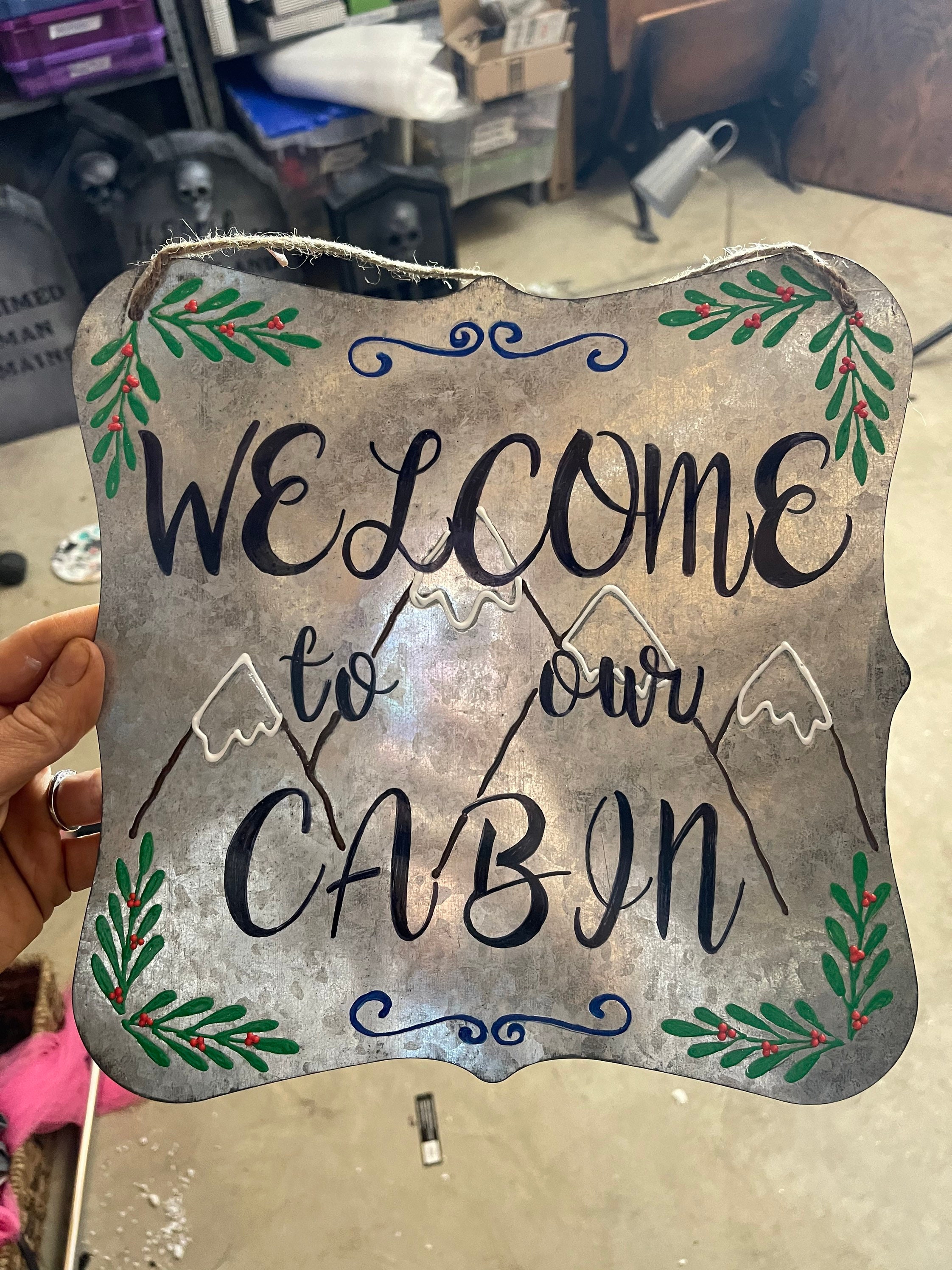 Welcome to Our Cabin Sign - Etsy