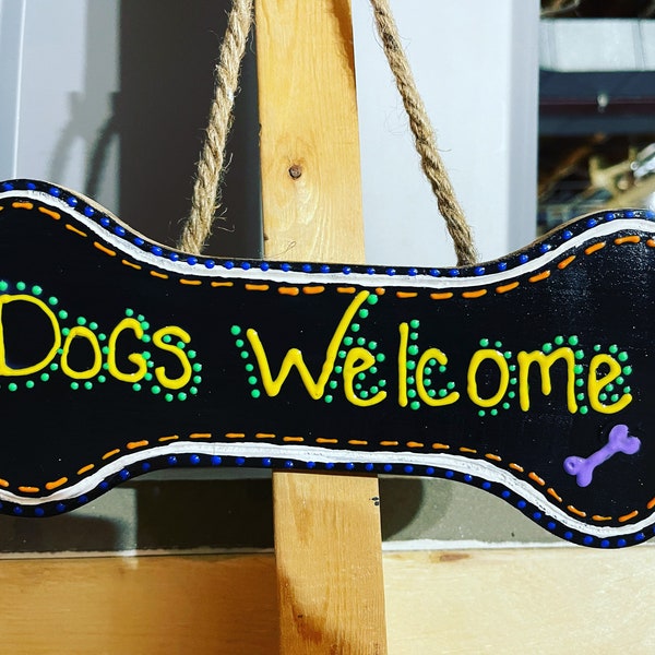Dogs Welcome Sign - Etsy
