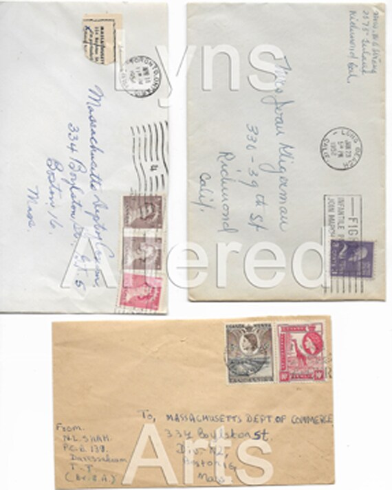 Vintage Envelopes Postcards and Stamps Digital Download - Etsy