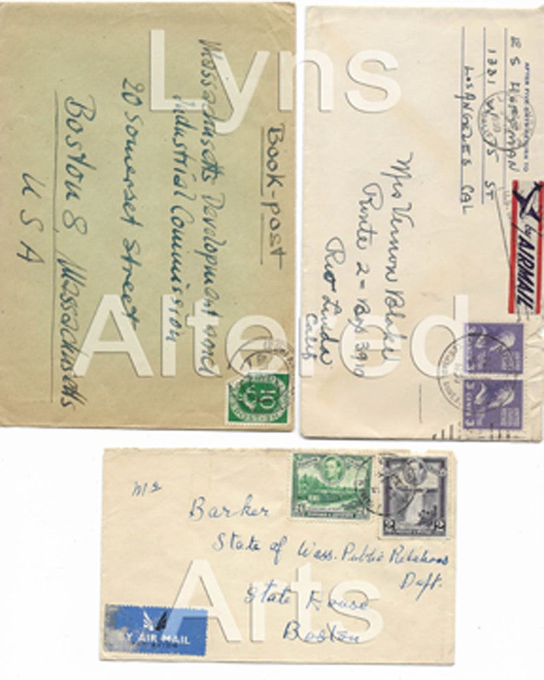 Vintage Envelopes, Postcards and Stamps Digital Download - Etsy