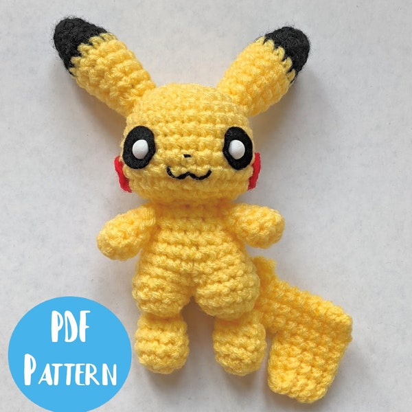 Crochet Pikachu Pattern - Etsy