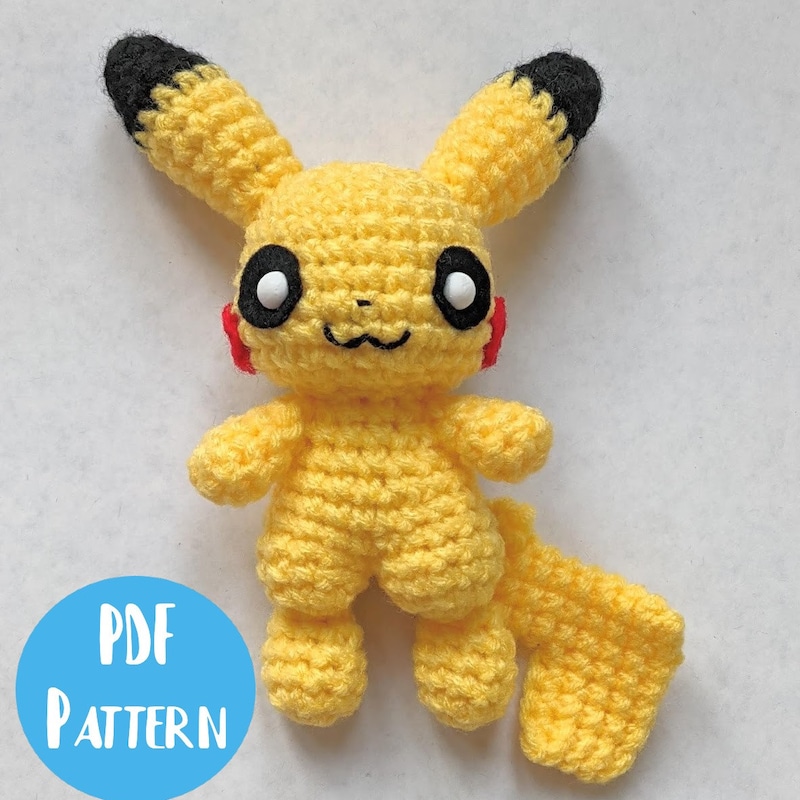 Crochet Pikachu Pattern - Etsy