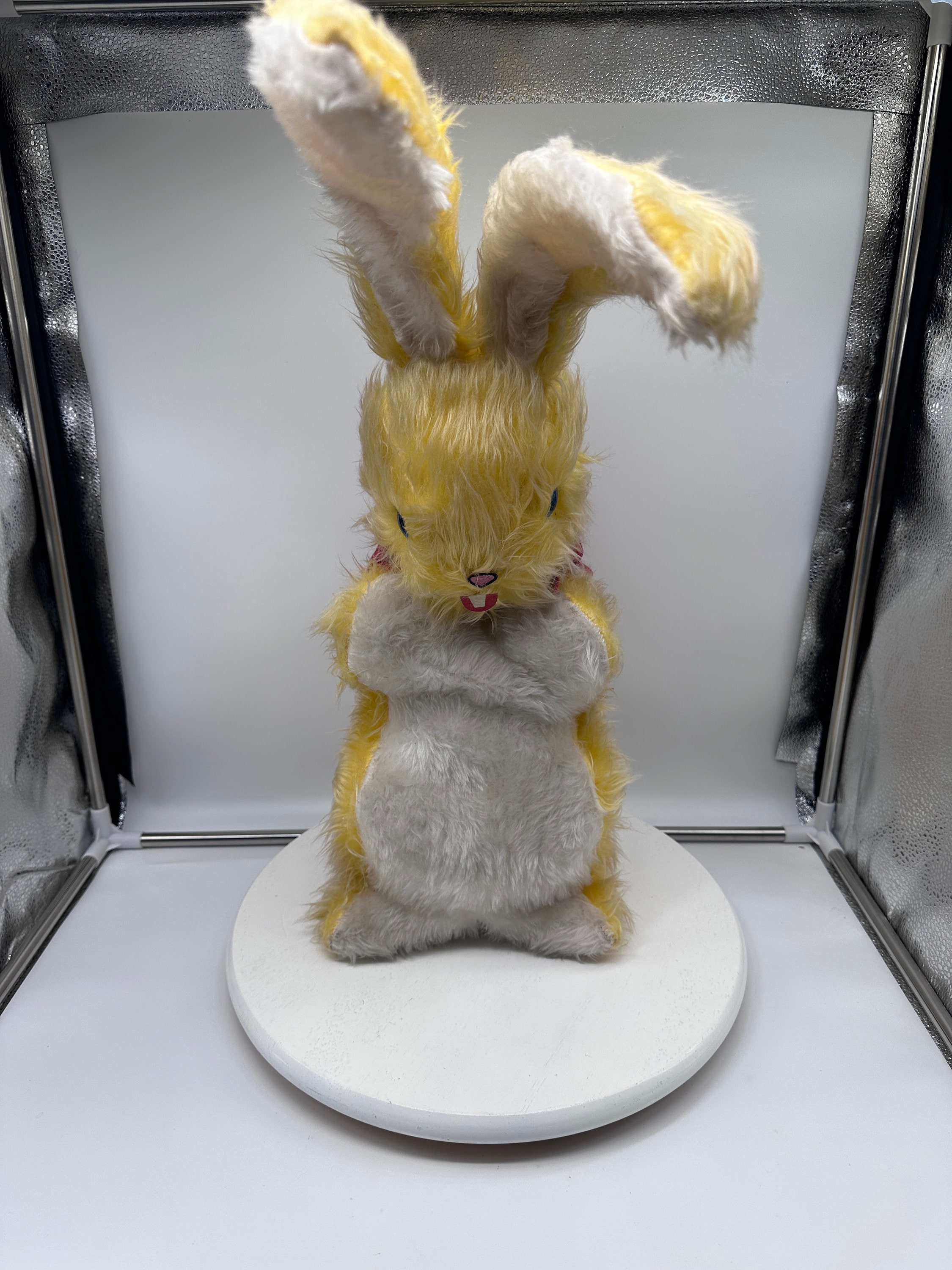 Vintage 60's Easter Plush Yellow Bunny Rabbit Stuffed Toy 25 Tall - Etsy