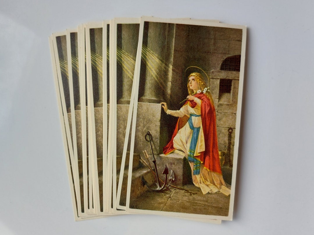 50 St Philomena Vintage Holy Card Set // Martyr + Wonderworker of Rome ...