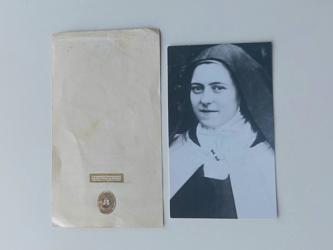 Vintage St. Therese of Lisieux Holy Card With Tissue Relic and Photo ...