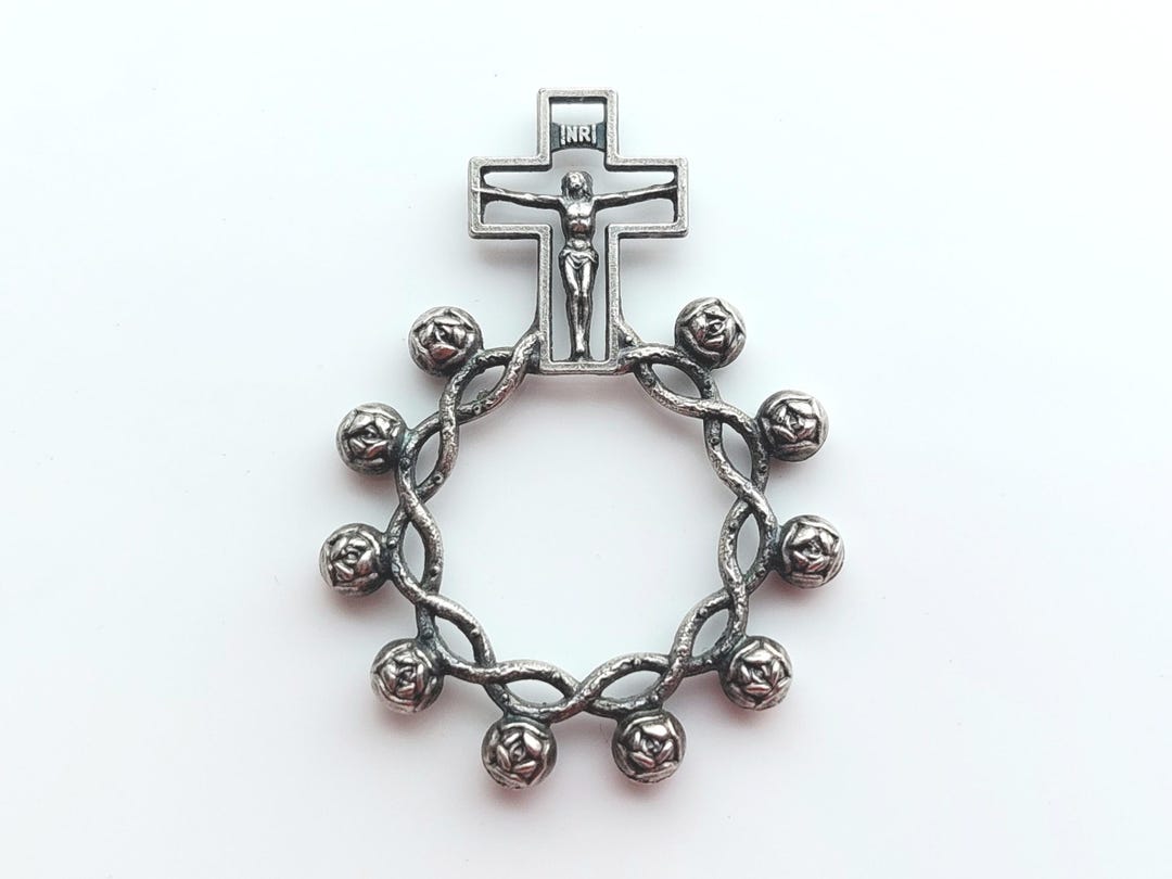 Antique Crucifix Scout Ring Rosary—vintage Single-decade French ...