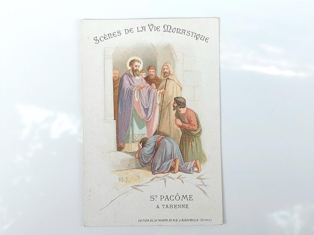 St Pachomius the Great Antique Litho Card—vintage Cenobitic/communal ...