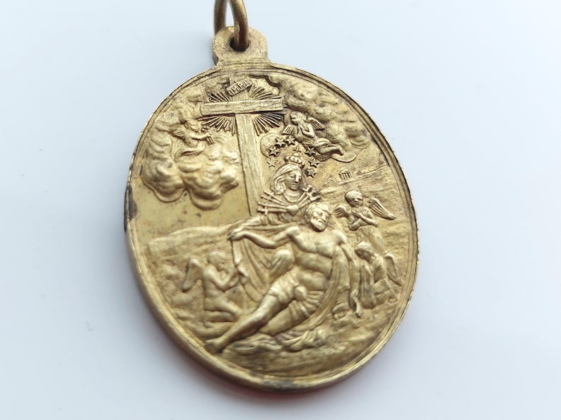 Antique Mater Dolorosa Medal—vintage Seven Sorrows of Mary Pieta ...