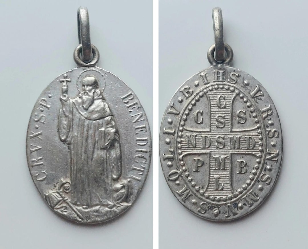 Antique St Benedict Medal Made in France—vintage Benoit De Nursie ...