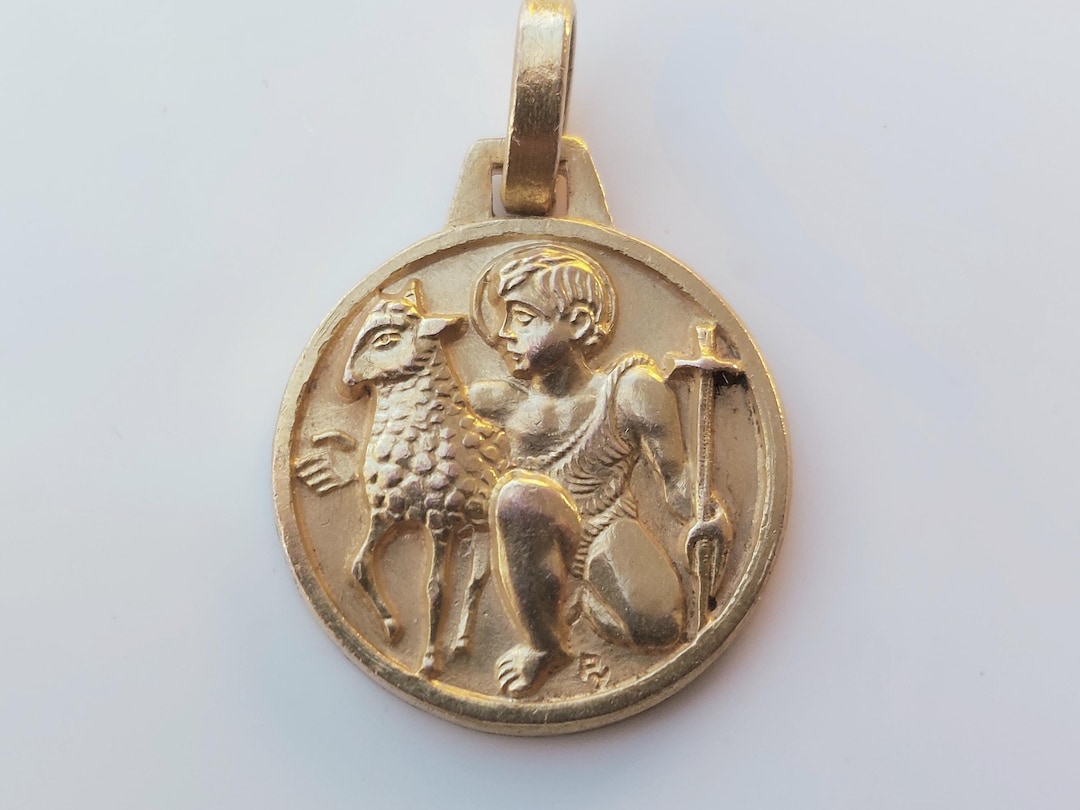 Vintage St John the Baptist Medal Designed in France by Fernand Py ...