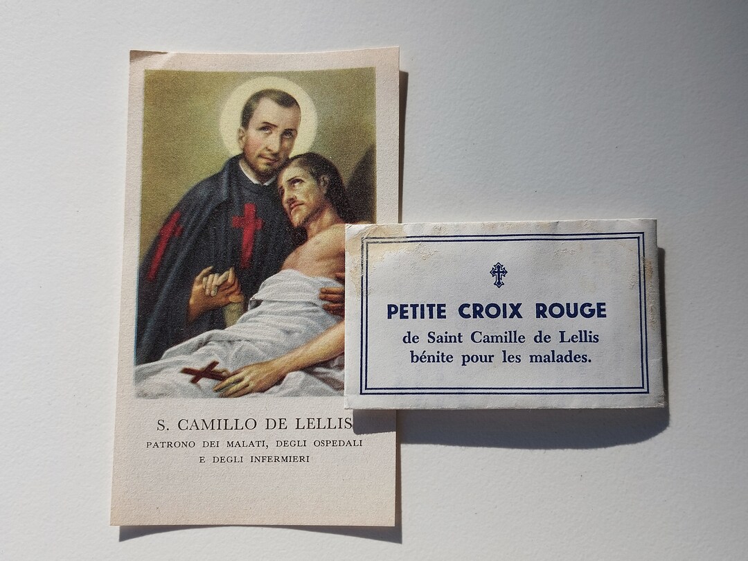 St Camille Relic Cross Packet + Prayer Card: Camillus De Lellis Blessed ...