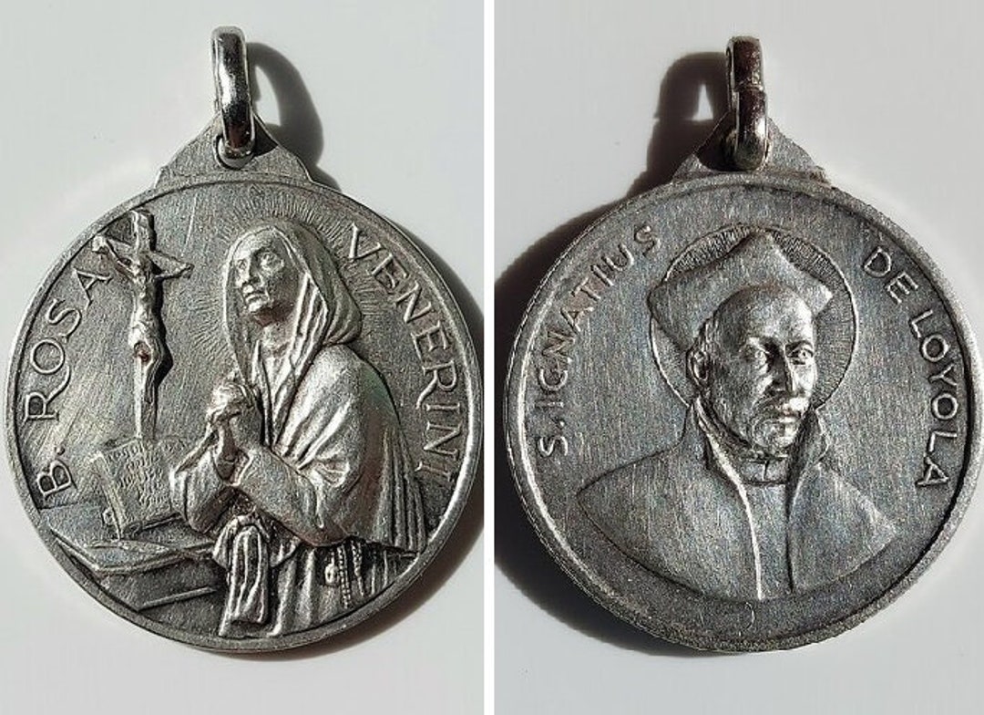 St Rose Venerini + Saint Ignatius Loyola Medal W/ Italian Girls' Public ...