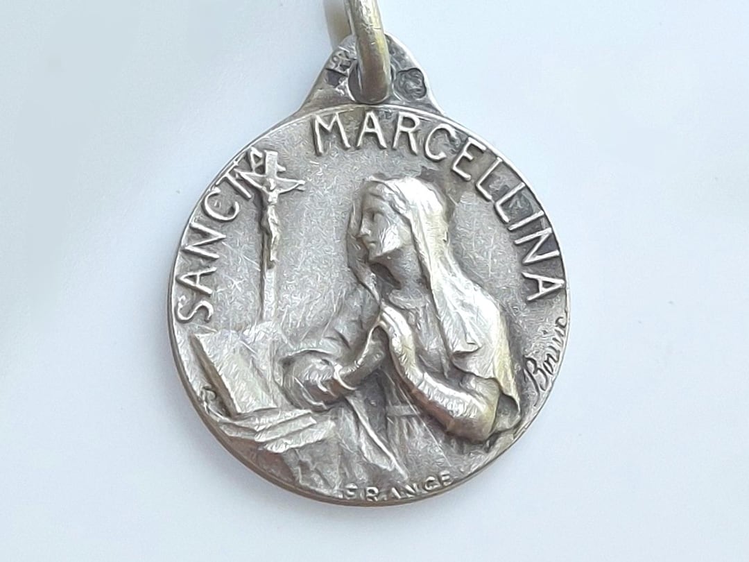 Antique St Marcella of Rome Medal Signed Karo + Penin—ambrose of Milan ...