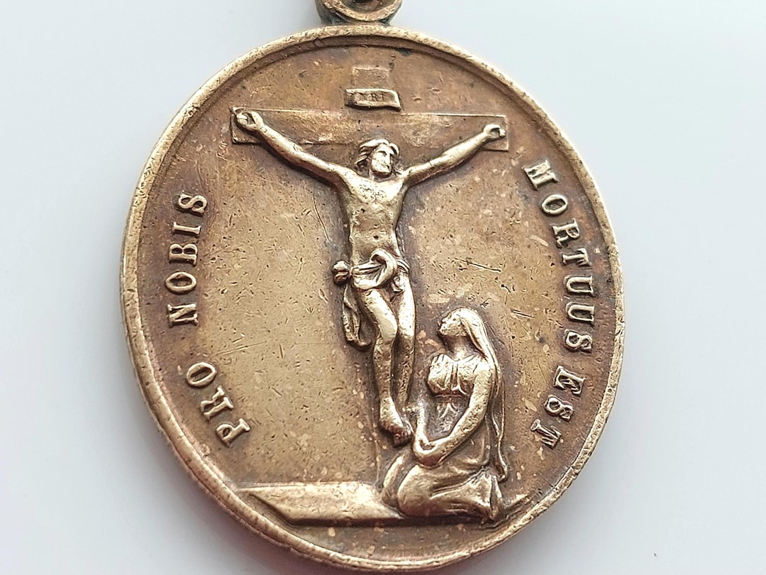 Antique Mater Dolorosa/our Lady of Sorrows Medal + Mary Magdalene ...