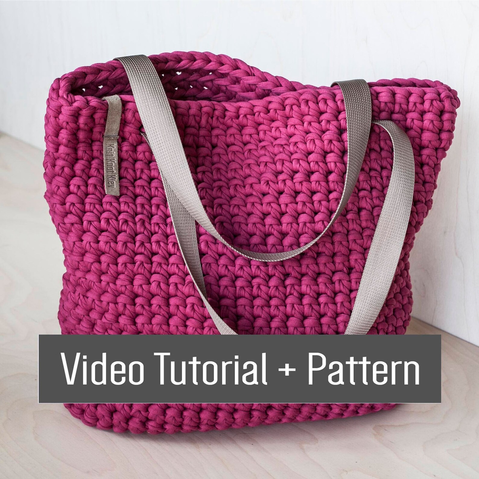 Zipper Tote Crochet Chunky Yarn Video Tutorial and Pattern/ Crochet ...