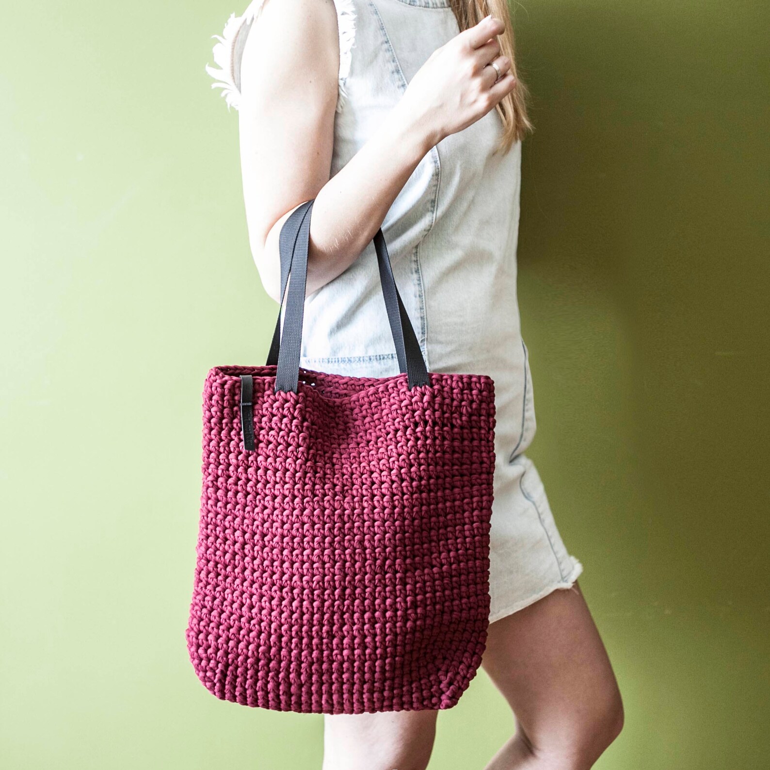 Zipper Tote Crochet Chunky Yarn Video Tutorial and Pattern/ Crochet ...