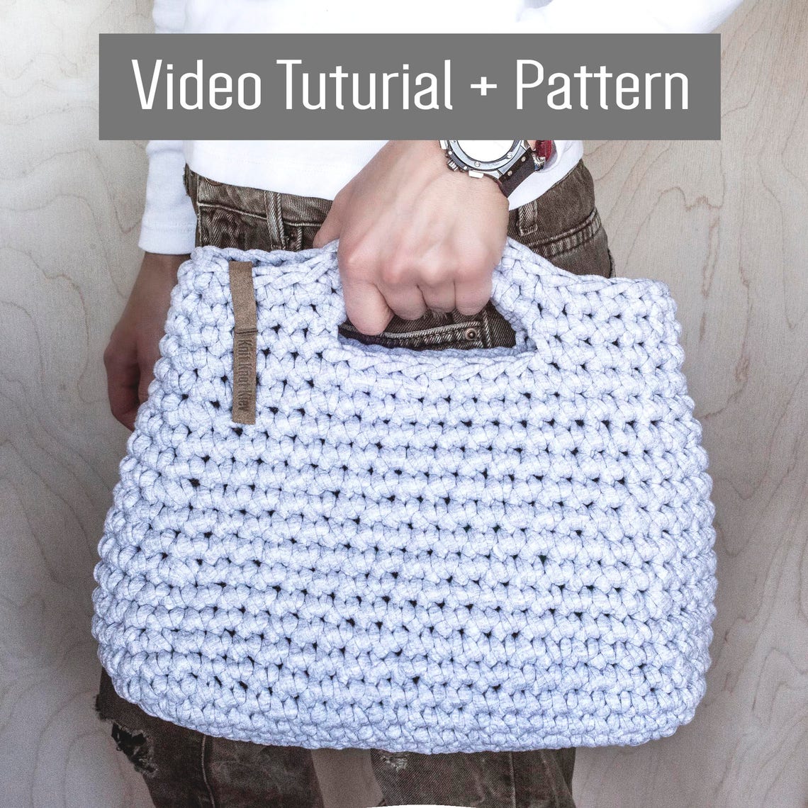 Crochet Chunky Yarn Handbag Video Tutorial and Pattern/ - Etsy