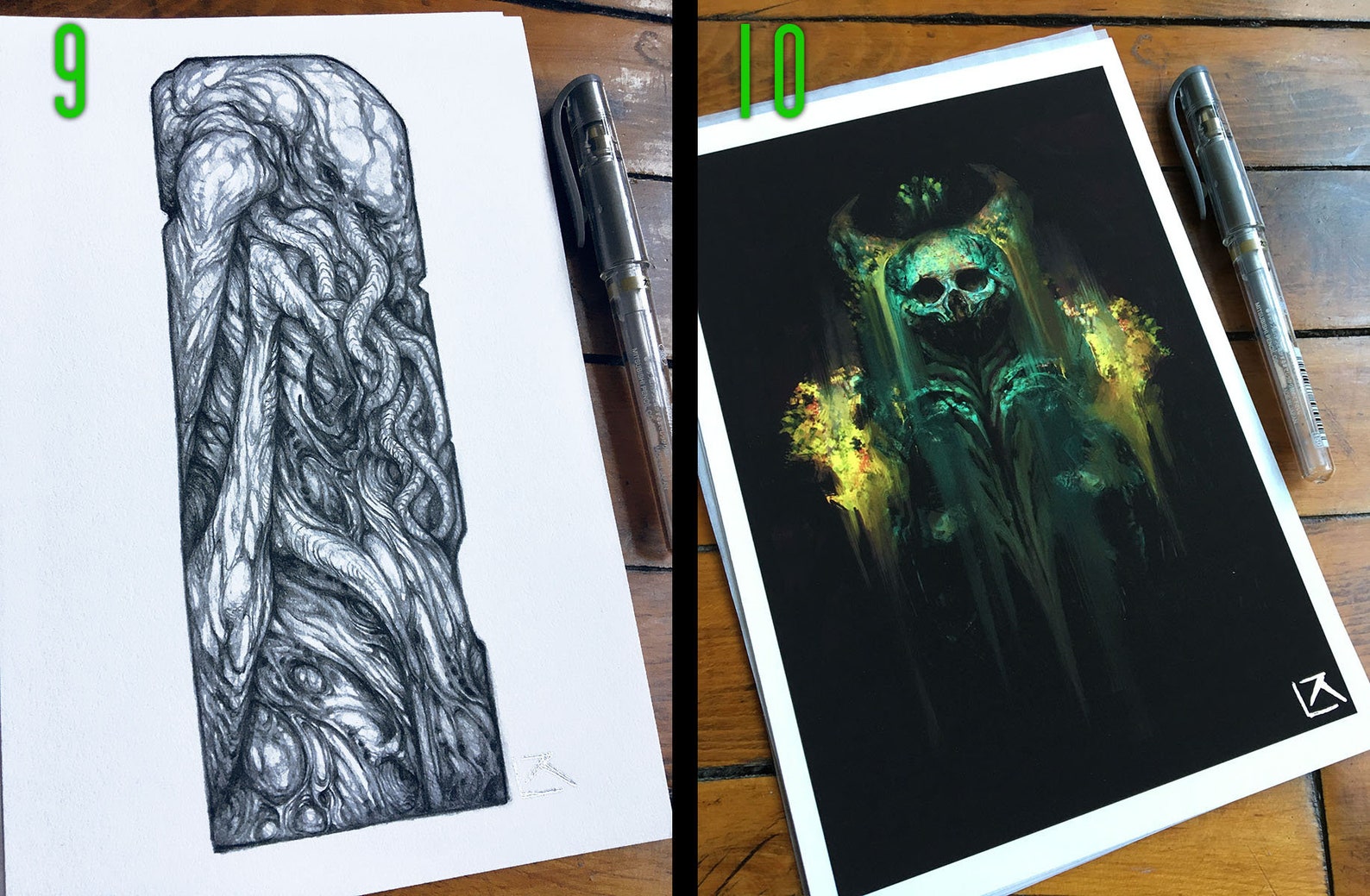 6x9 Archival Sketch Prints Signed - Page 1 - Etsy
