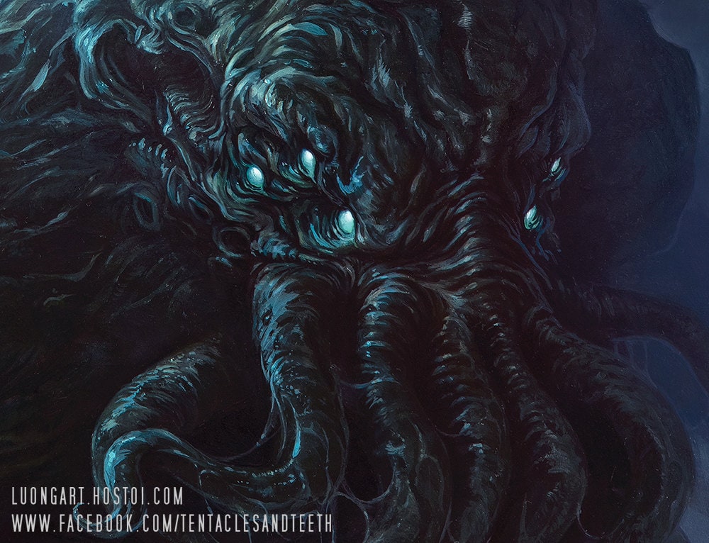 Cthulhu Oil Painting Art Print Reproduction | Etsy