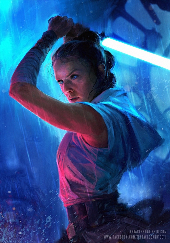 Star Wars Rey Officially Licensed Artist Proof Print Etsy