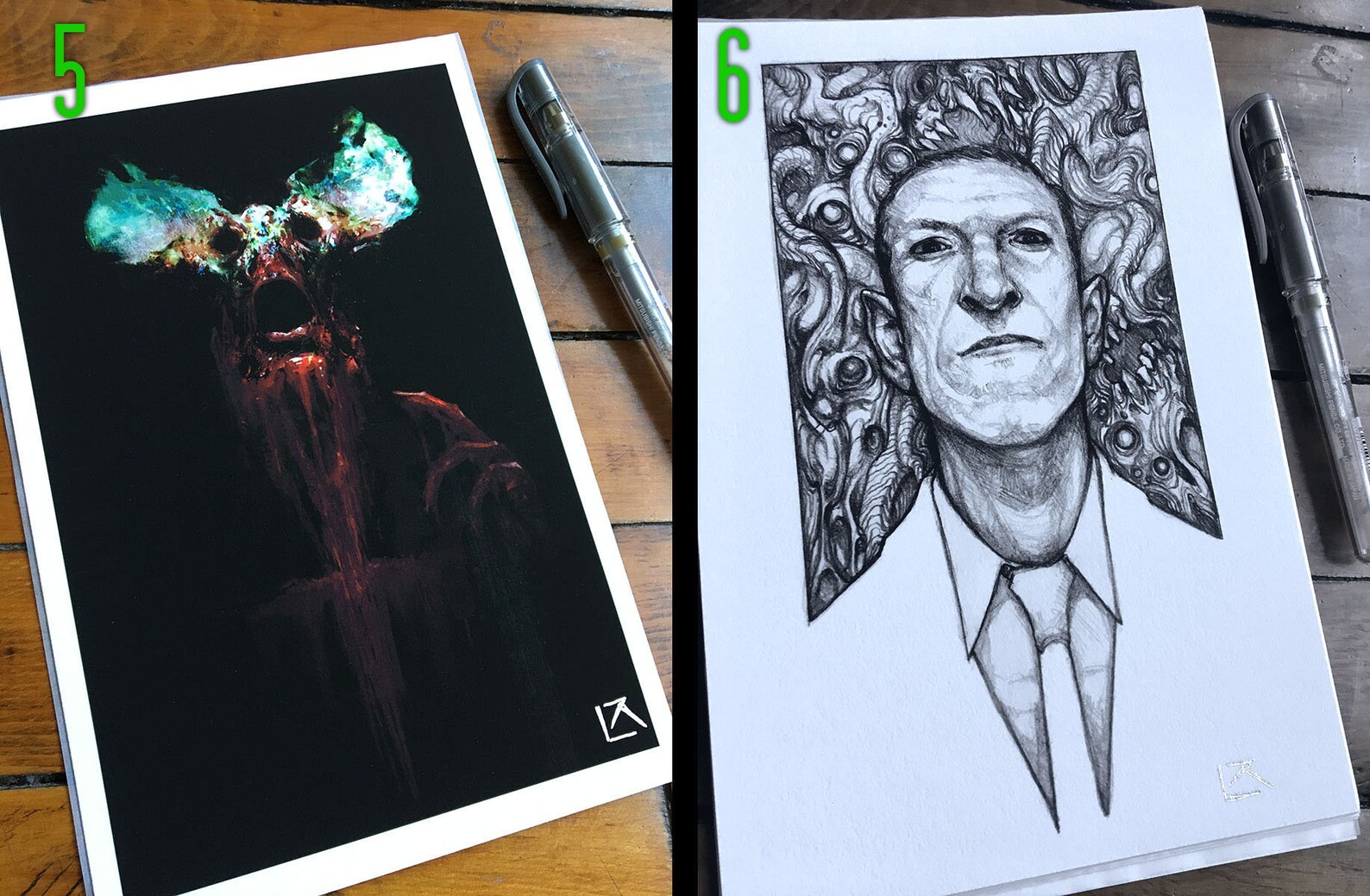 6x9 Archival Sketch Prints Signed - Page 1 - Etsy