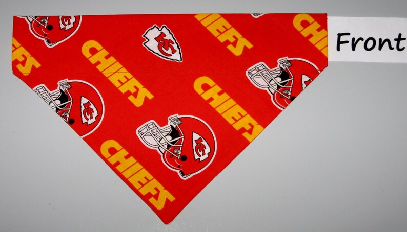 NFL Kansas City Chiefs Dog Bandana Scarf-Double Sided/Slide | Etsy