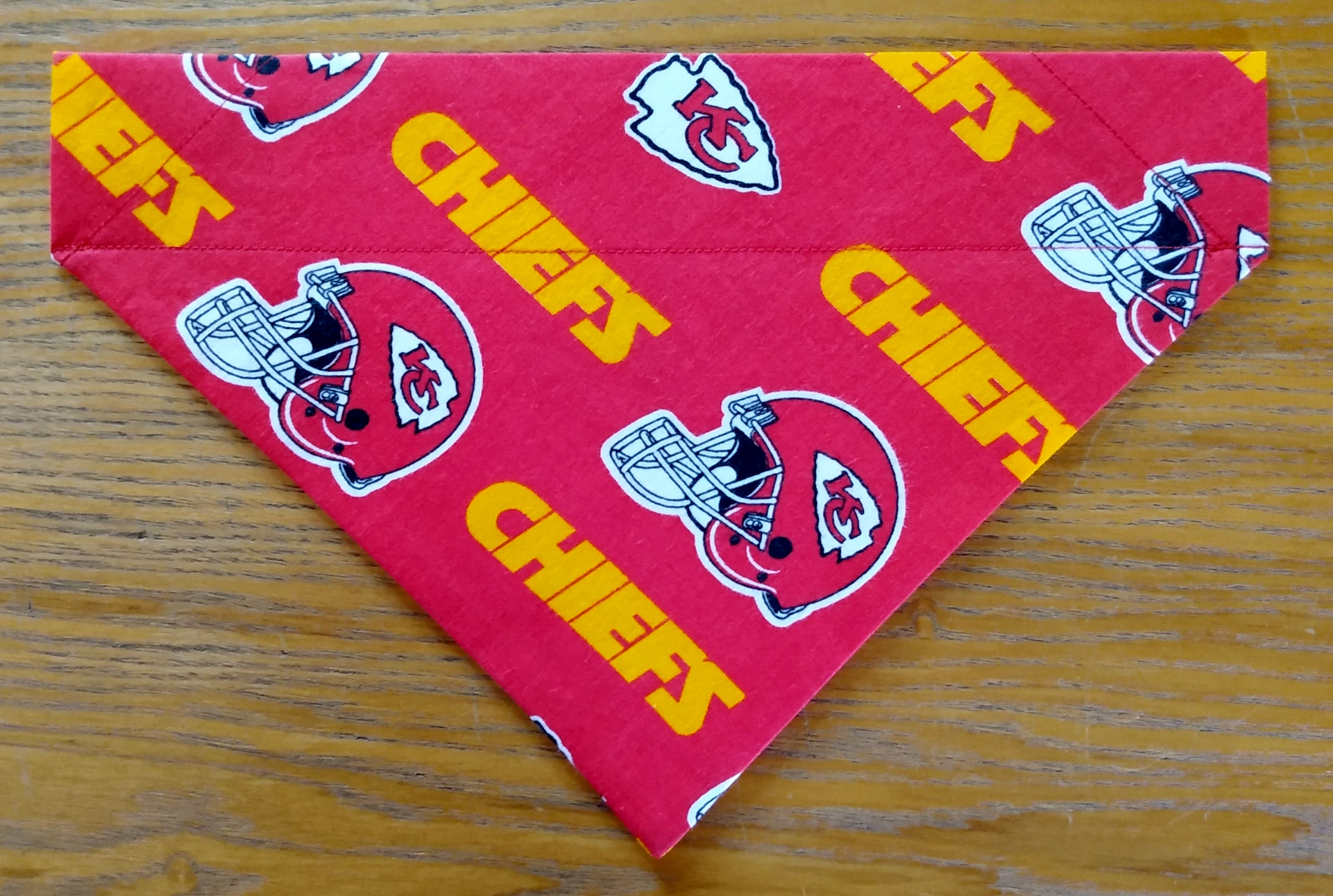 NFL Kansas City Chiefs Dog Bandana Scarf-over the | Etsy