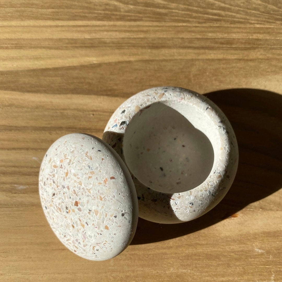 Concrete Stone Shape / Jewellery Box / Handmade / Modern Decor / Gift ...