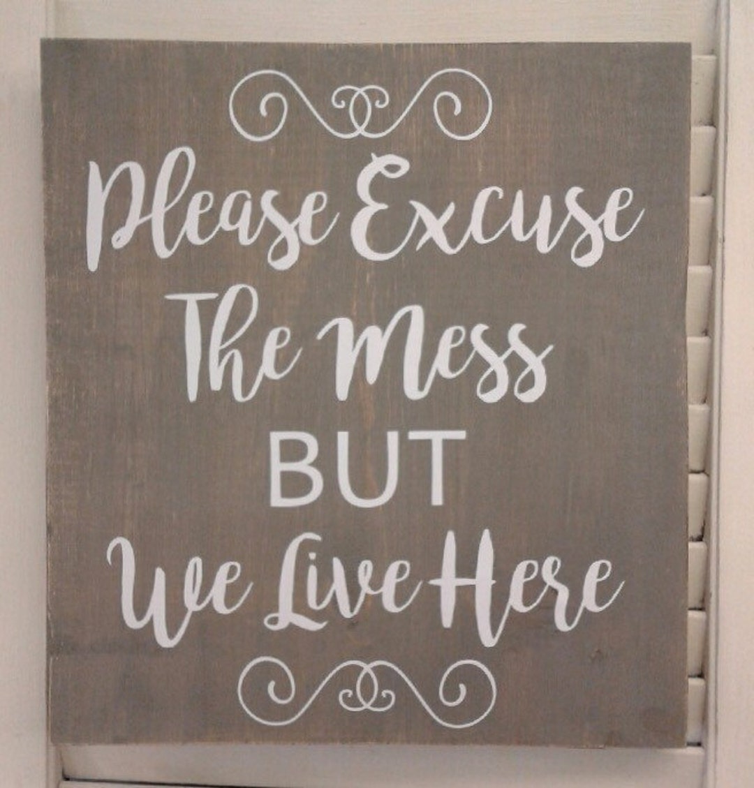 Distressed Rustic Primitive Wood Sign Tile With please - Etsy