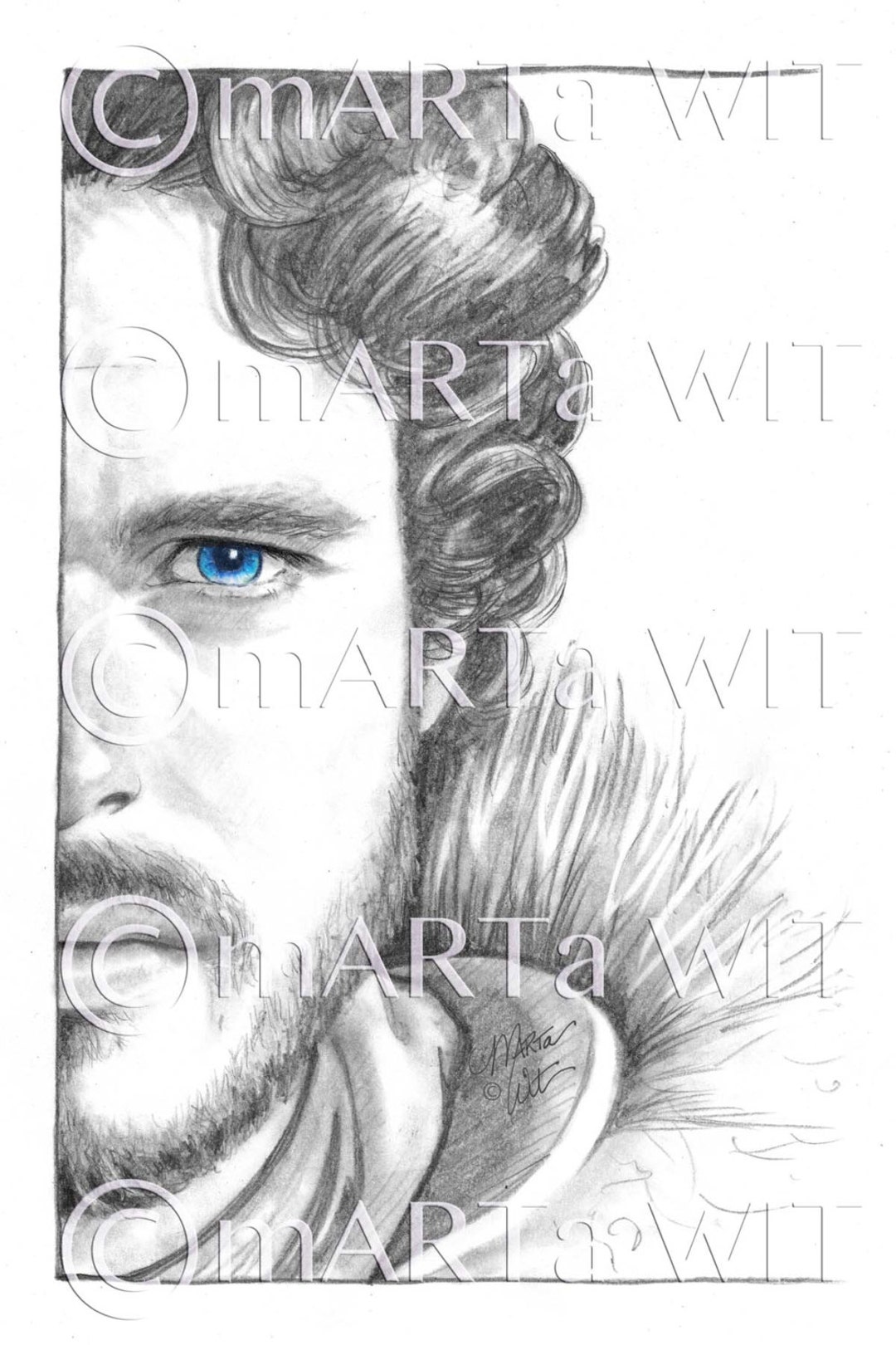 GOT02 - Fan Art Print - Robb Stark - Etsy