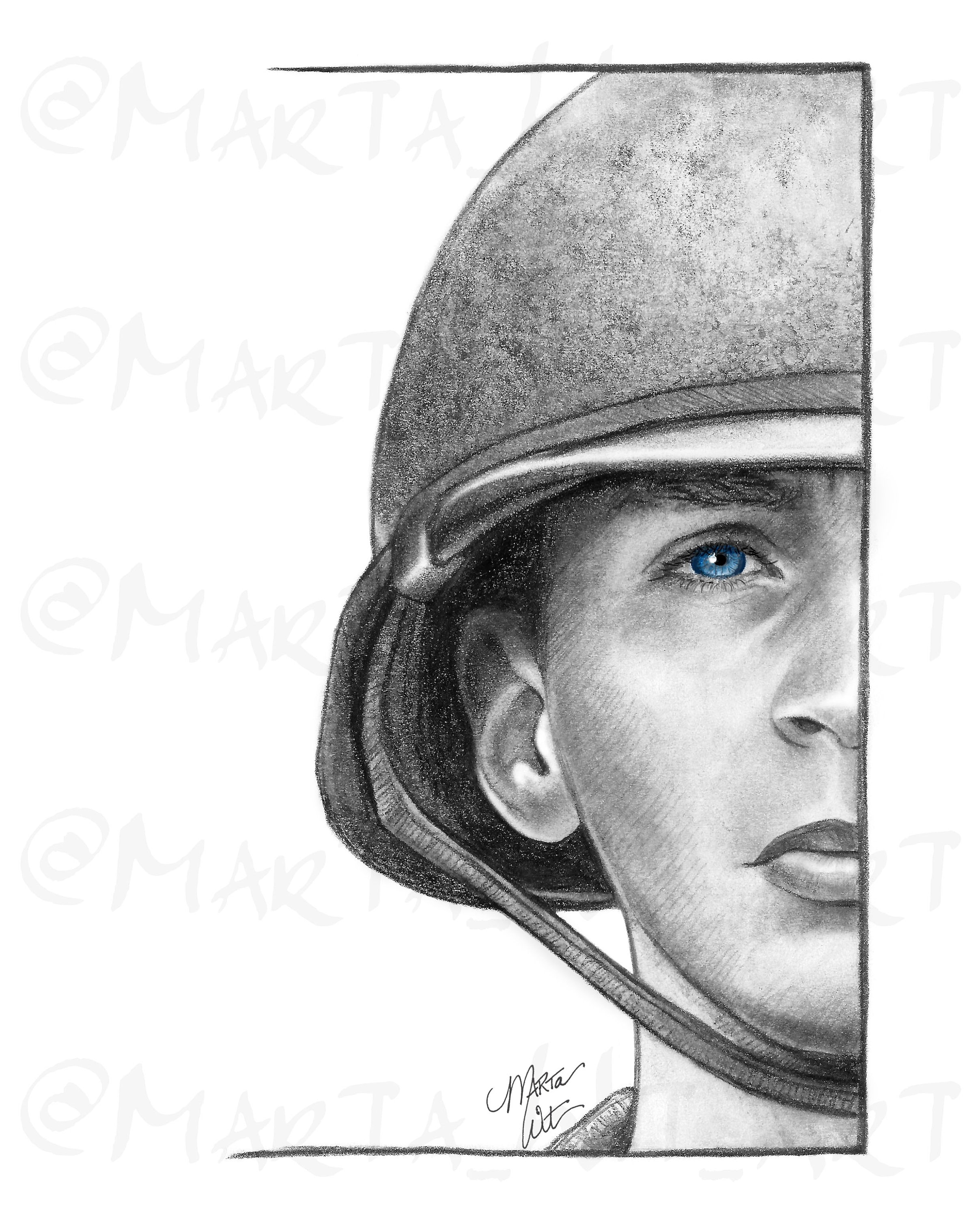 Soldier Drawing Face Realistic