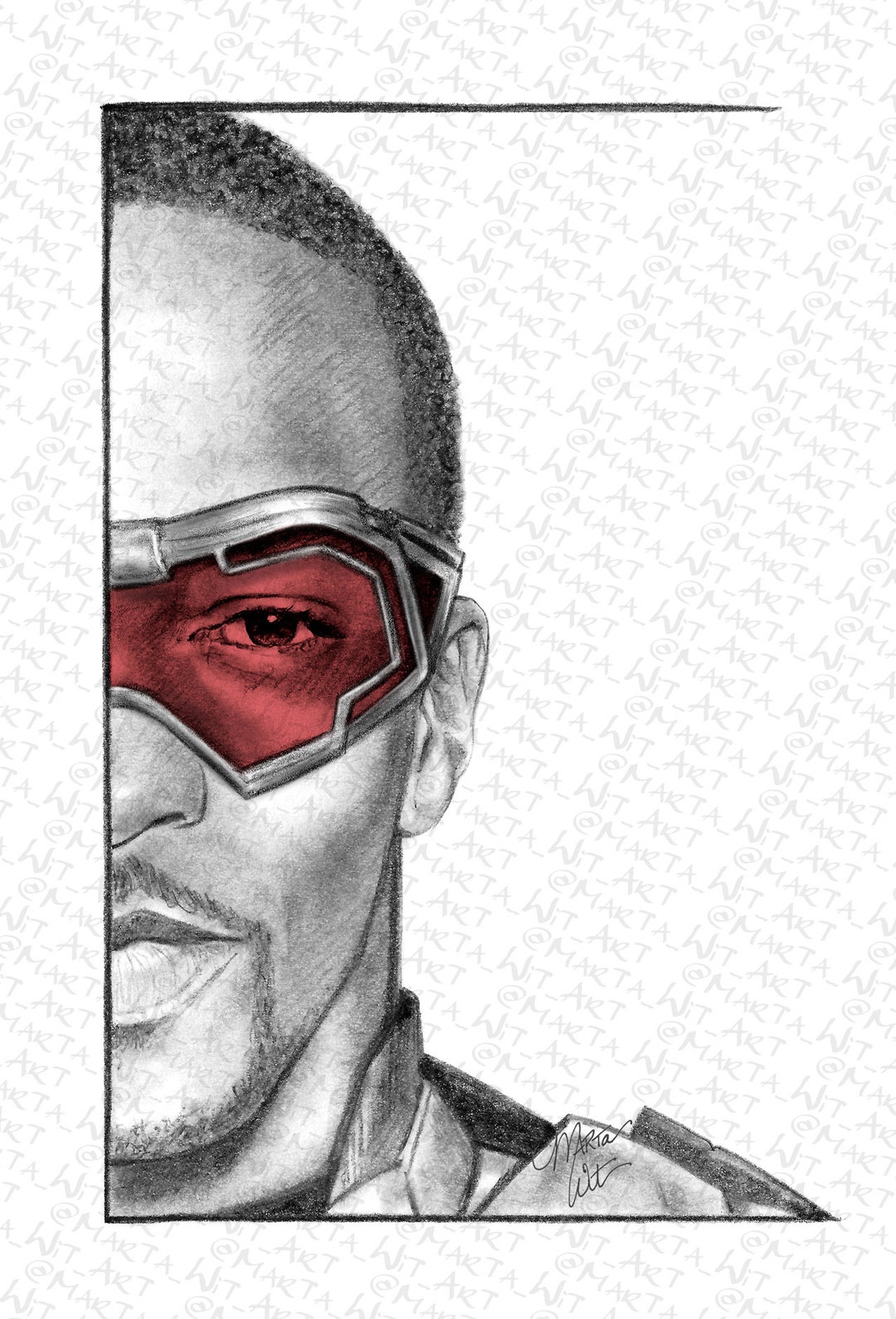 MARVEL21A - Fan Art Print - Falcon (goggles) - Etsy