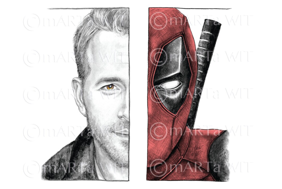 MARVEL00P Bad Deadpool Good Deadpool Poster 12x18 - Etsy