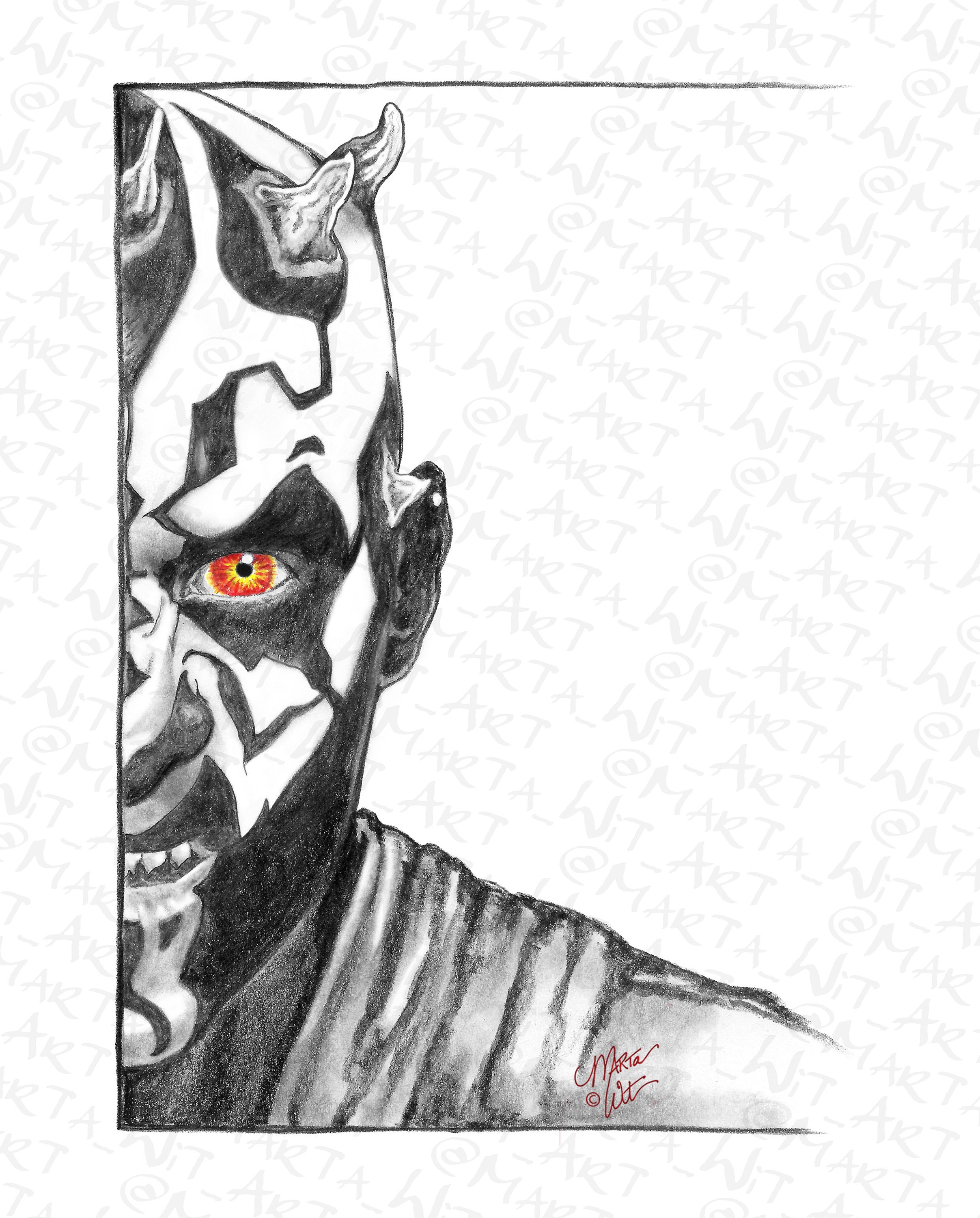 Darth Maul Face Drawing