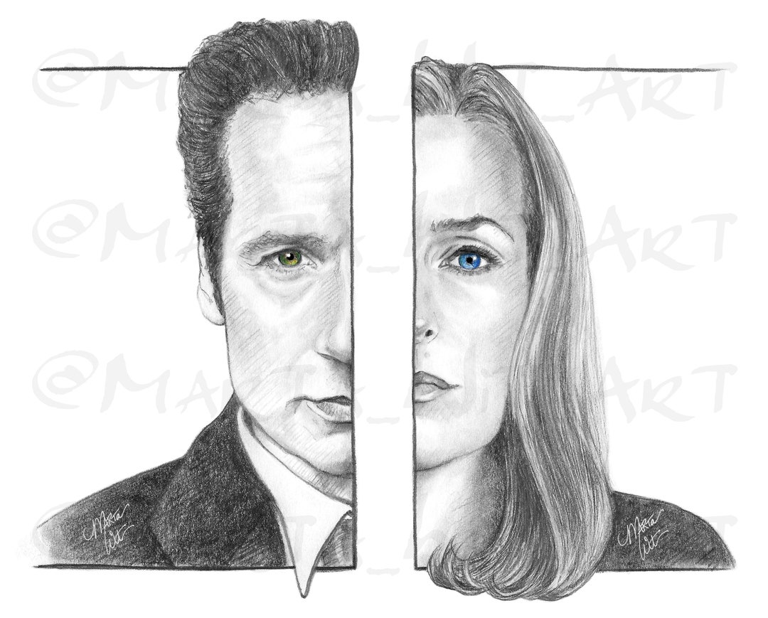 XF00P - Mulder & Scully Poster (10x8) - Etsy