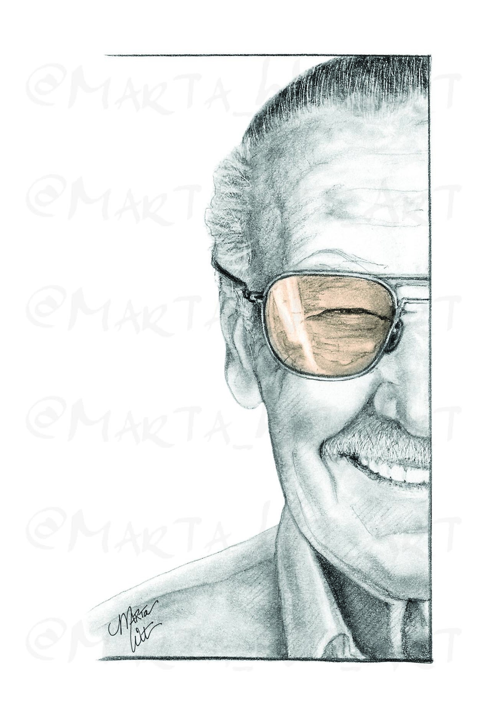 MARVEL00 - Fan Art Print - Stan Lee - Etsy