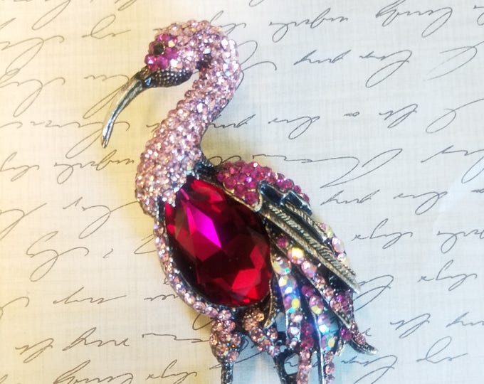 Flamingo Brooch, Large Flamingos, Gifts for Her, Beautiful Large ...