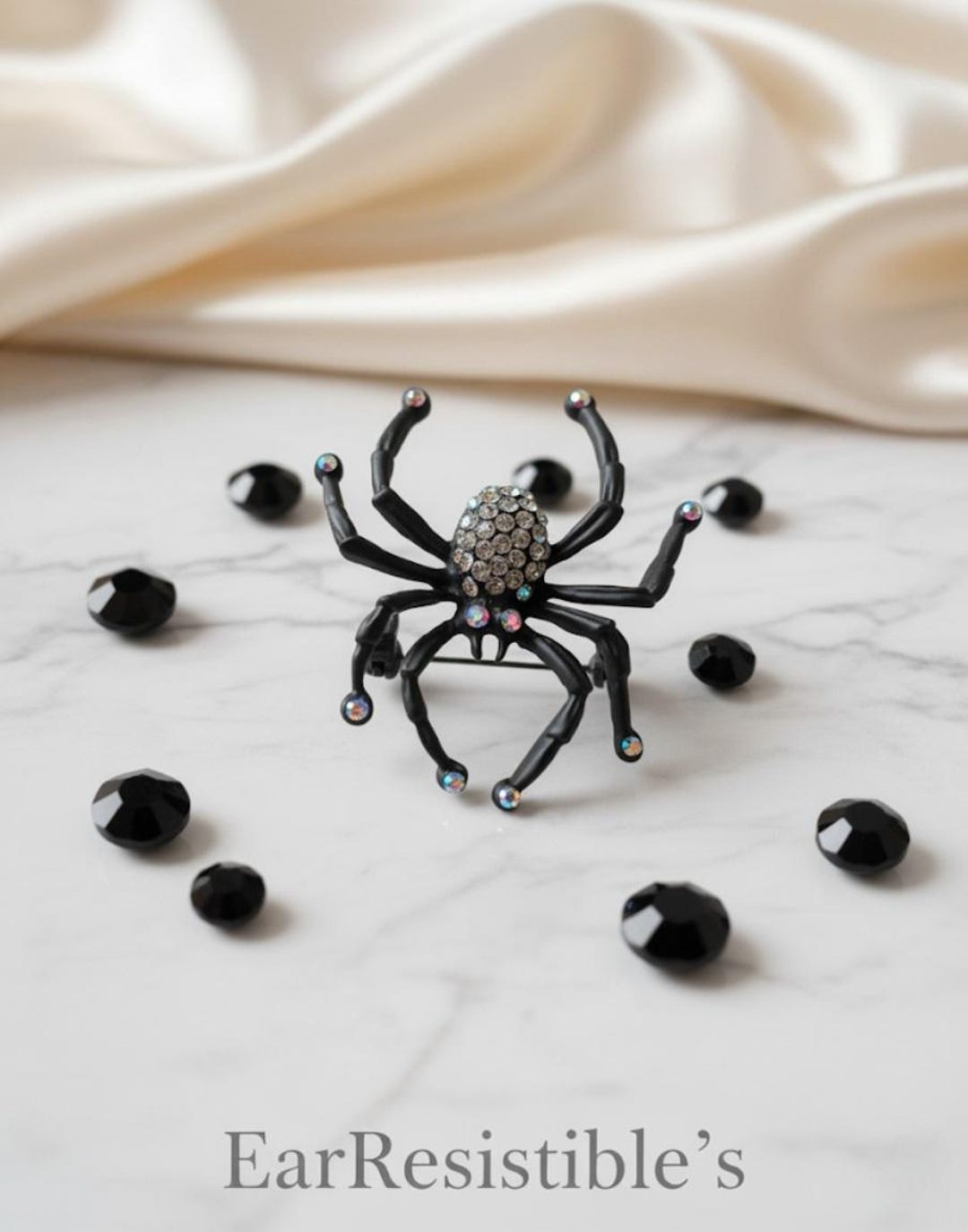 Dazzling Black Spider Brooch Halloween Brooches Gifts for Her Fancy ...