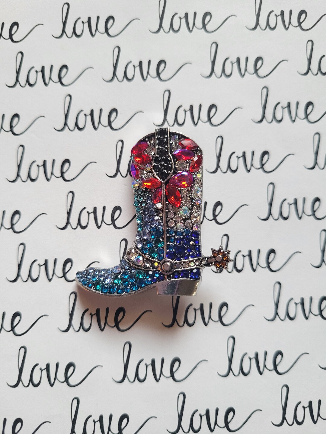 Crystal Cowboy Boot Brooch, Cute Cowboy Boot, Figural Brooch, Beautiful ...