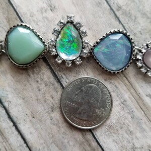 Acrylic Stones, Link Bracelet, Gifts for Her, Statement Bracelet ...