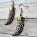 Crystal Tusk Earrings, Boho Statement Earrings, Antique Gold Earrings ...