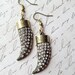 Crystal Tusk Earrings, Boho Statement Earrings, Antique Gold Earrings ...