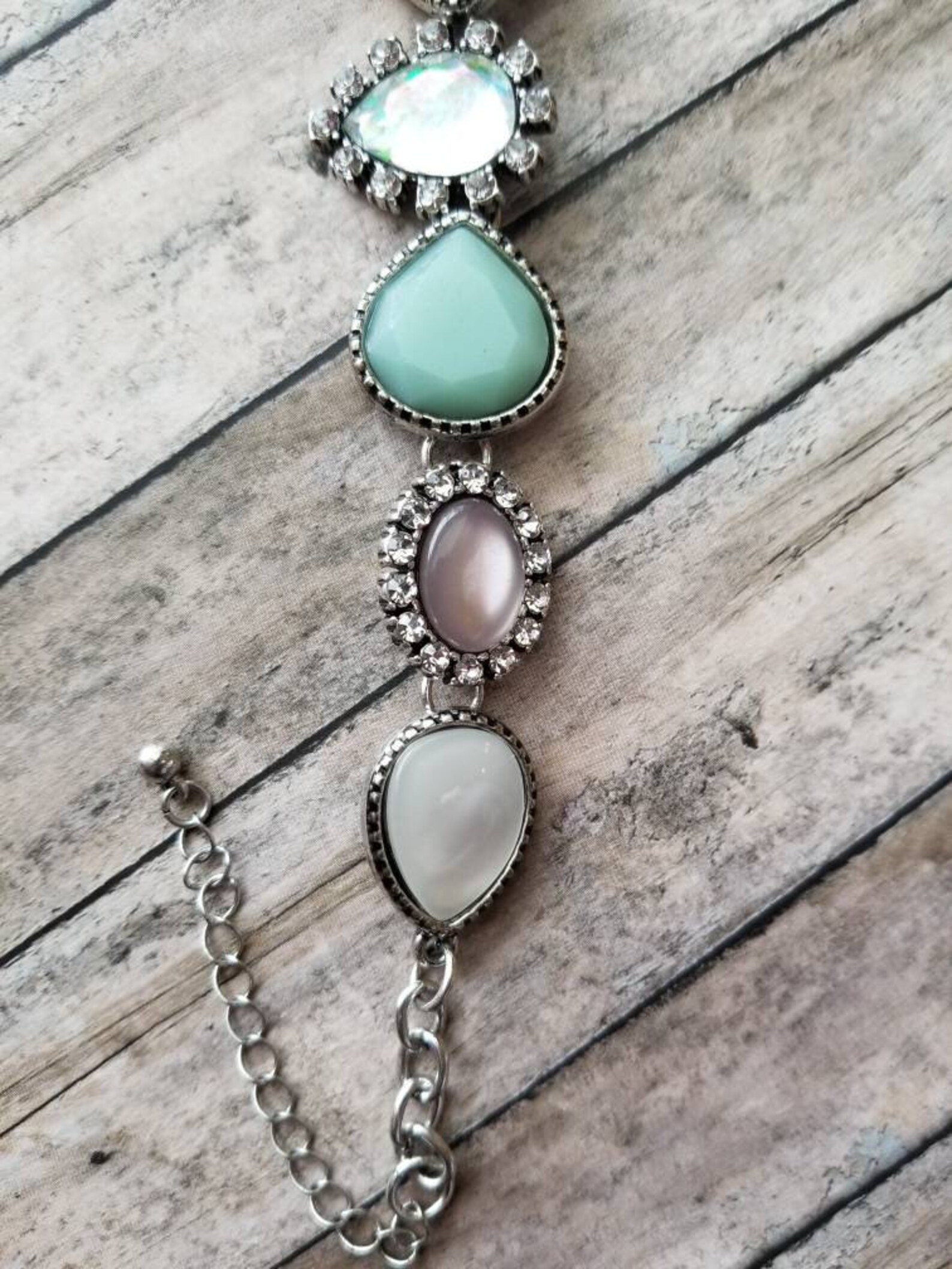 Acrylic Stones Link Bracelet Gifts for Her Statement - Etsy