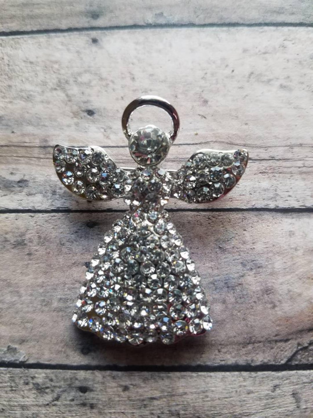 Crystal Angel Brooch, Clothes Pin, Elegant Statement Brooch, Angels ...