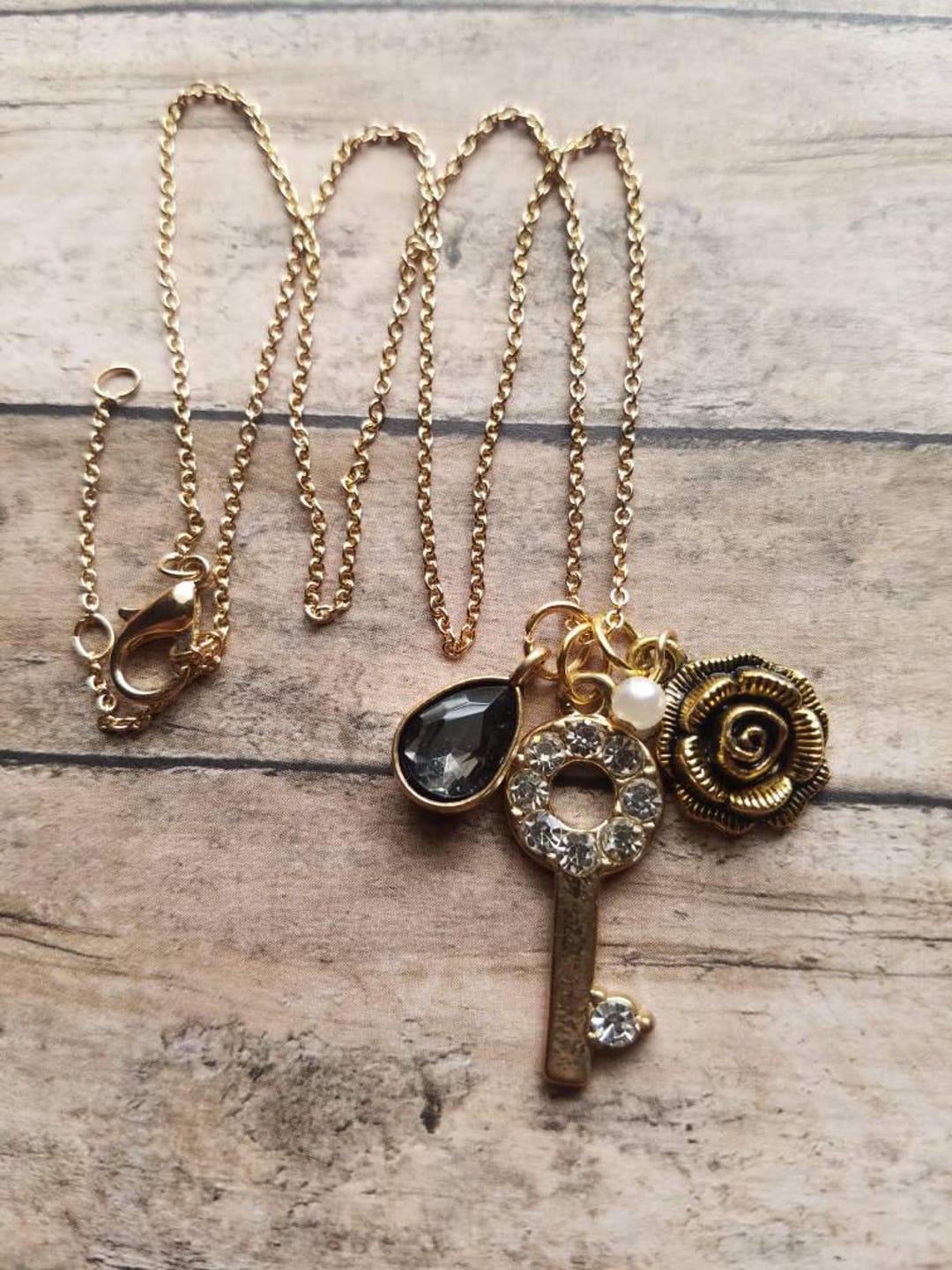 Key to My Heart, Charm Pendant, Gifts for Her, Statement Necklace ...