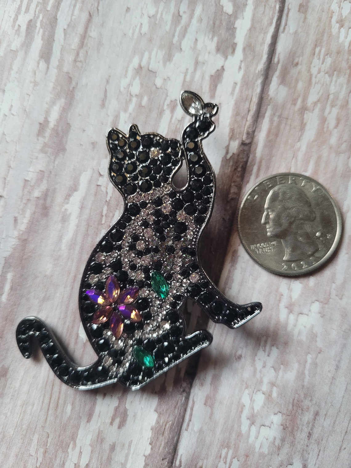 Black Cat Brooch, Crystal Black Cat Brooch, I Love Cats, Cute Black ...