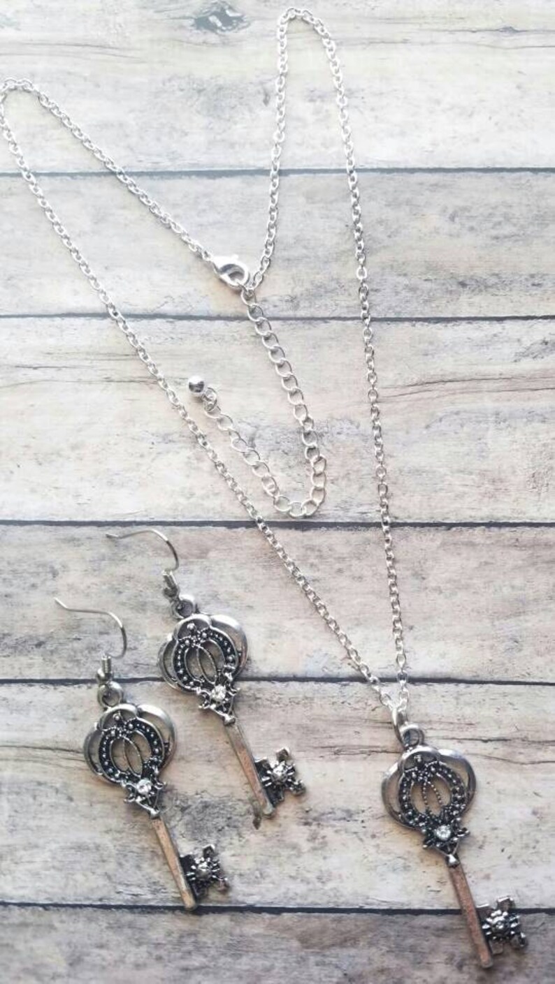 Key Necklace Set Chain With Pendant Gifts for Her Statement - Etsy